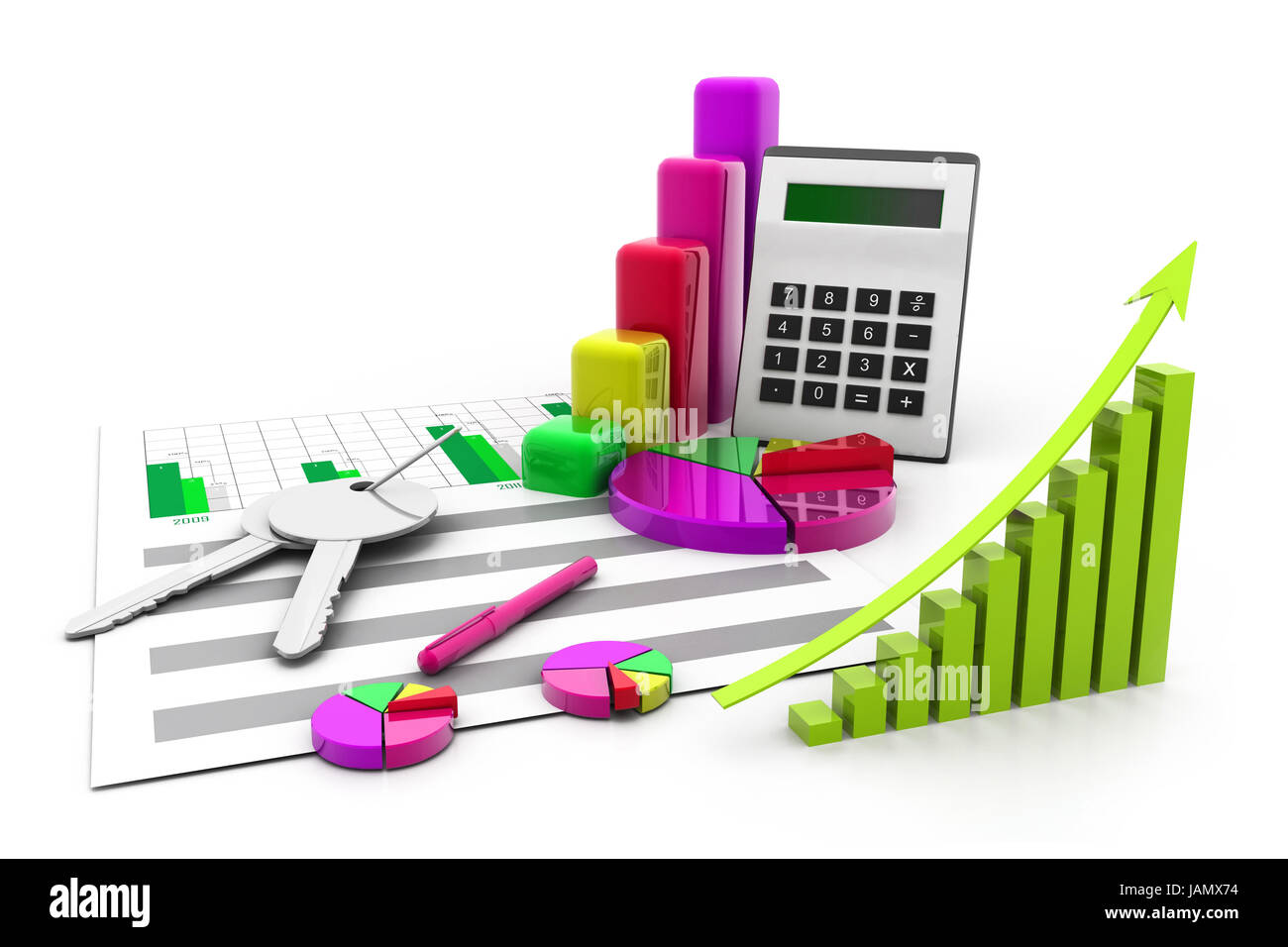 Graphic charts stock market Cut Out Stock Images & Pictures - Alamy