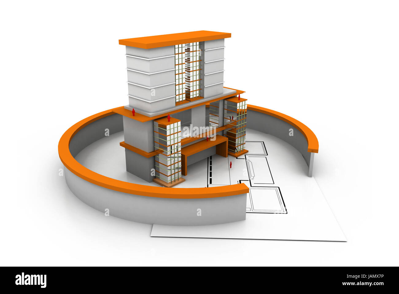 Concept construction site modern building Cut Out Stock Images ...