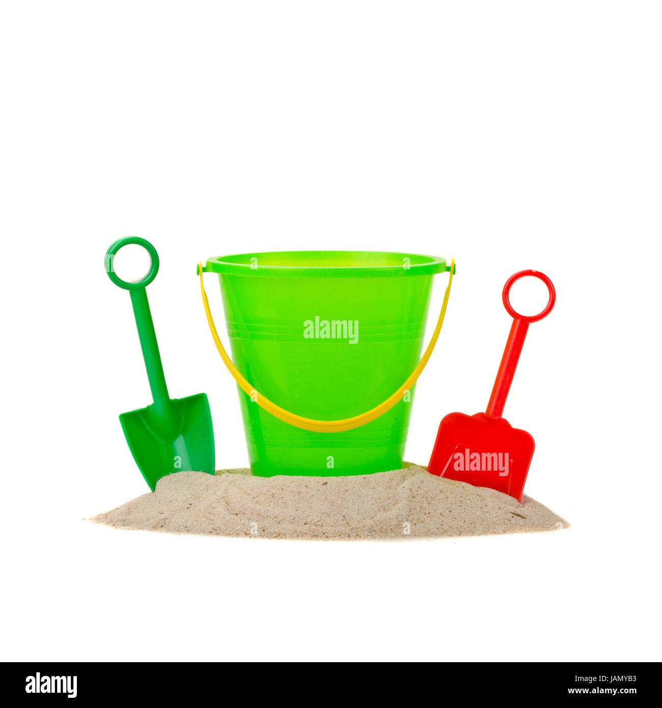 sand pile with bucket Stock Photo - Alamy