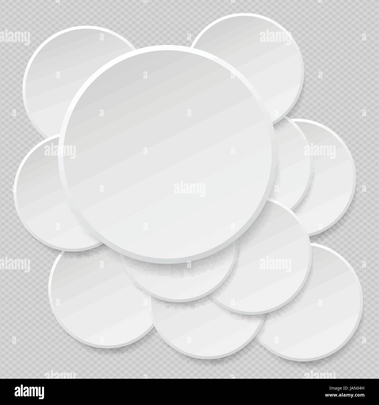 Round offer paper sticker or badges, white banners set. Circle buttons ...