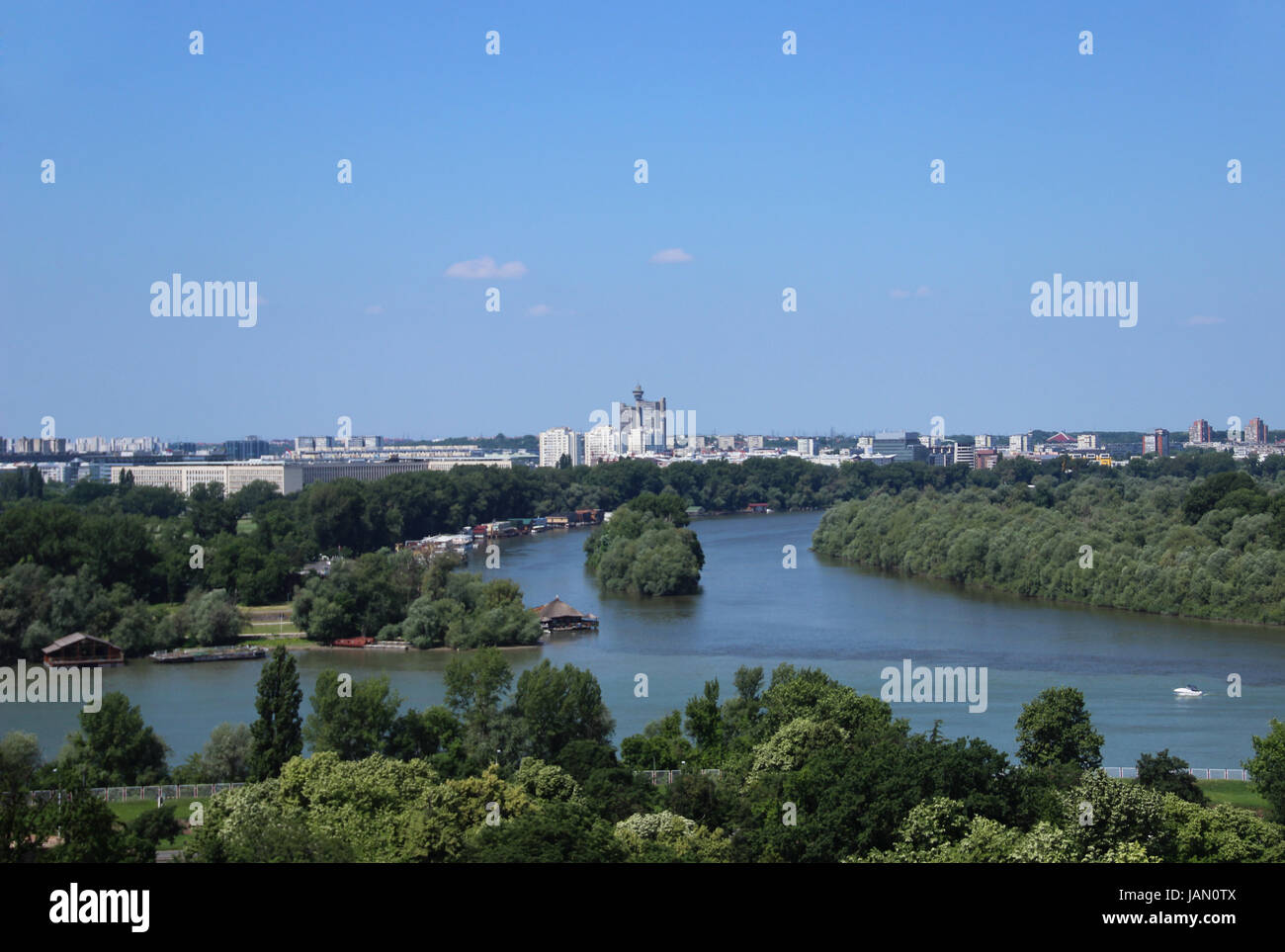 Danube and Sava river, Belgrade Stock Photo - Alamy