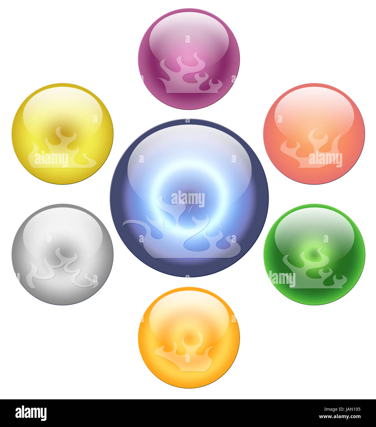 3D fire ball on white background Stock Photo - Alamy