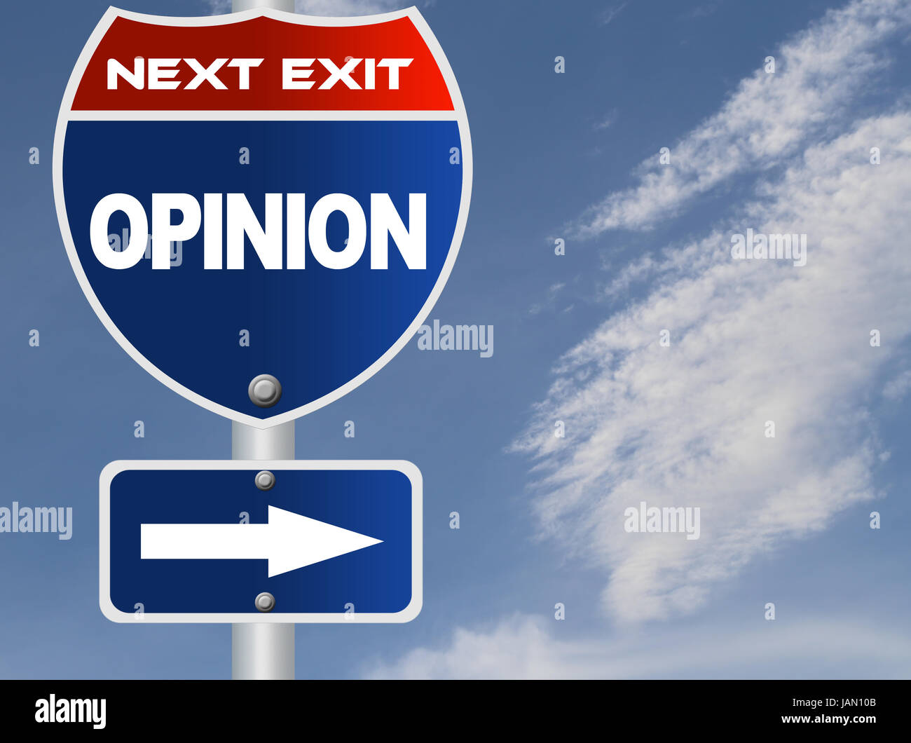 Opinion road sign Stock Photo - Alamy