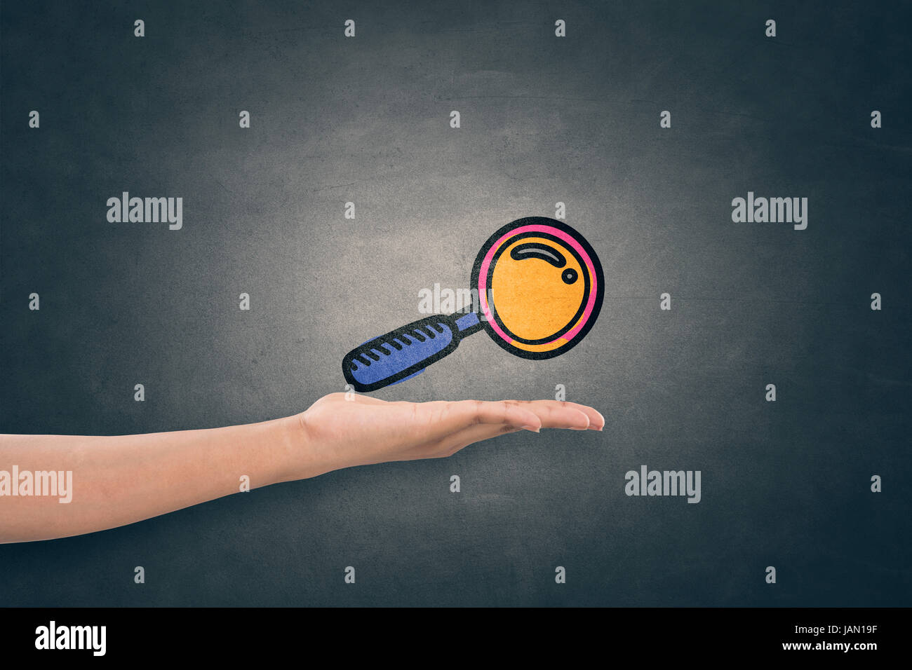 Hand human magnifying glass icon hi-res stock photography and images ...