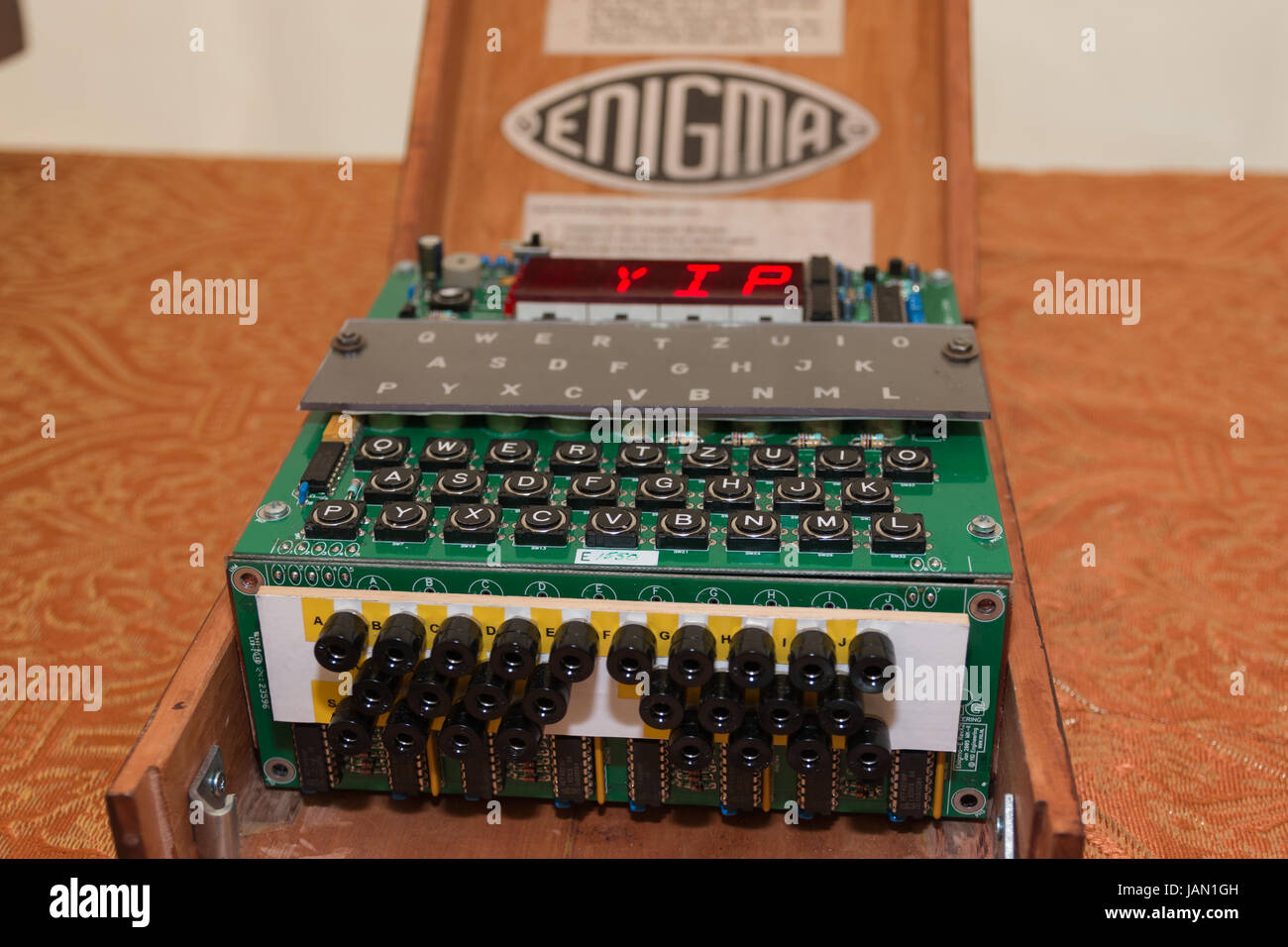 The Enigma Cipher Coding Machine from World War II Stock Photo - Alamy
