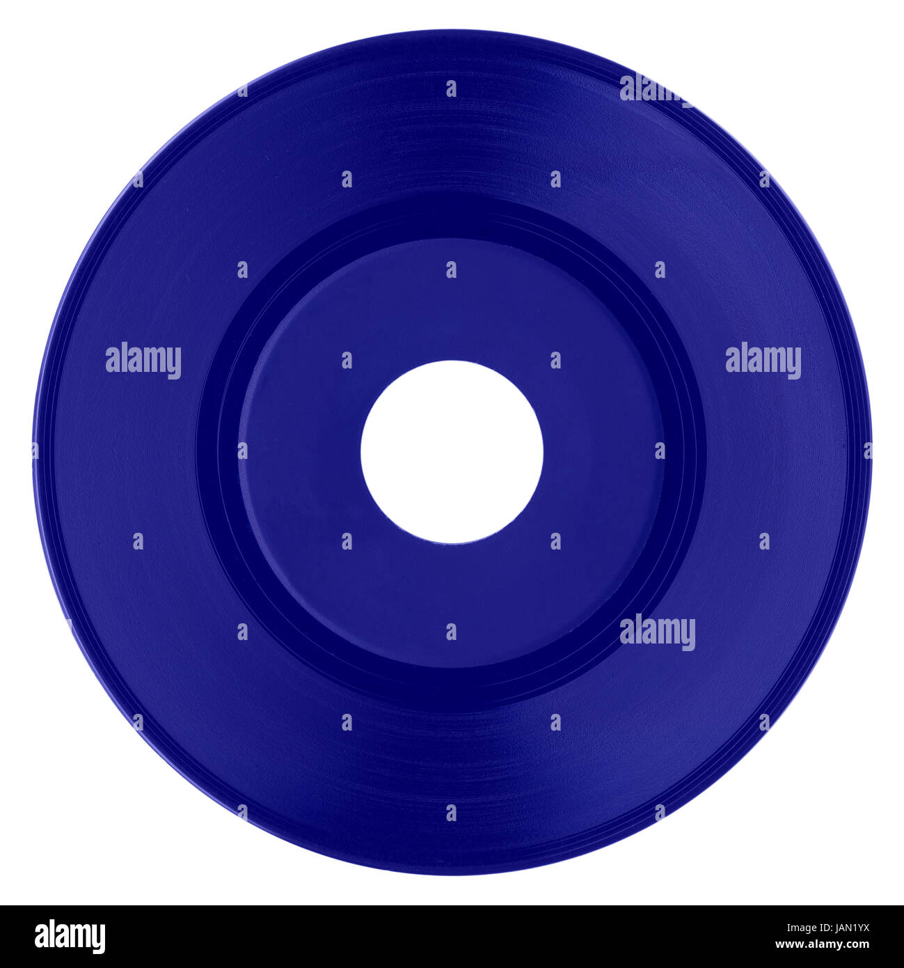 Blue plastic vinyl record label isolated over white background Stock ...