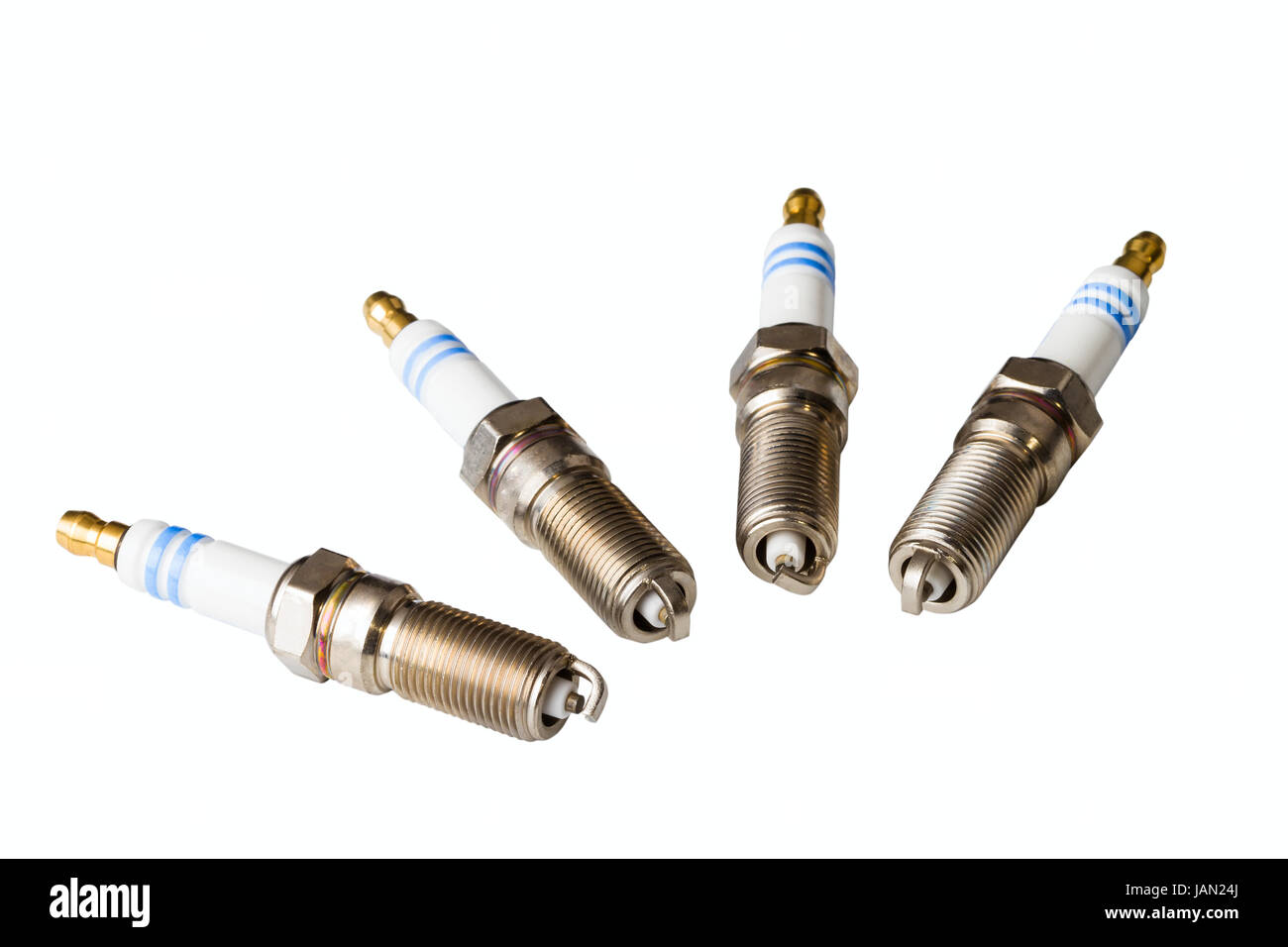 Spark plugs isolated on white background Stock Photo - Alamy