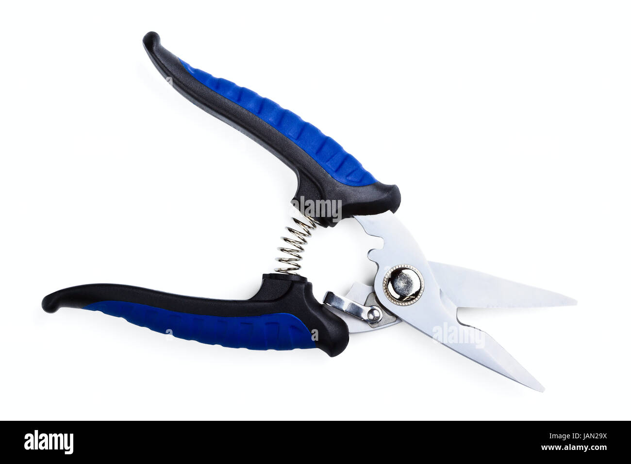 scissors for metal isolated on a white background Stock Photo - Alamy