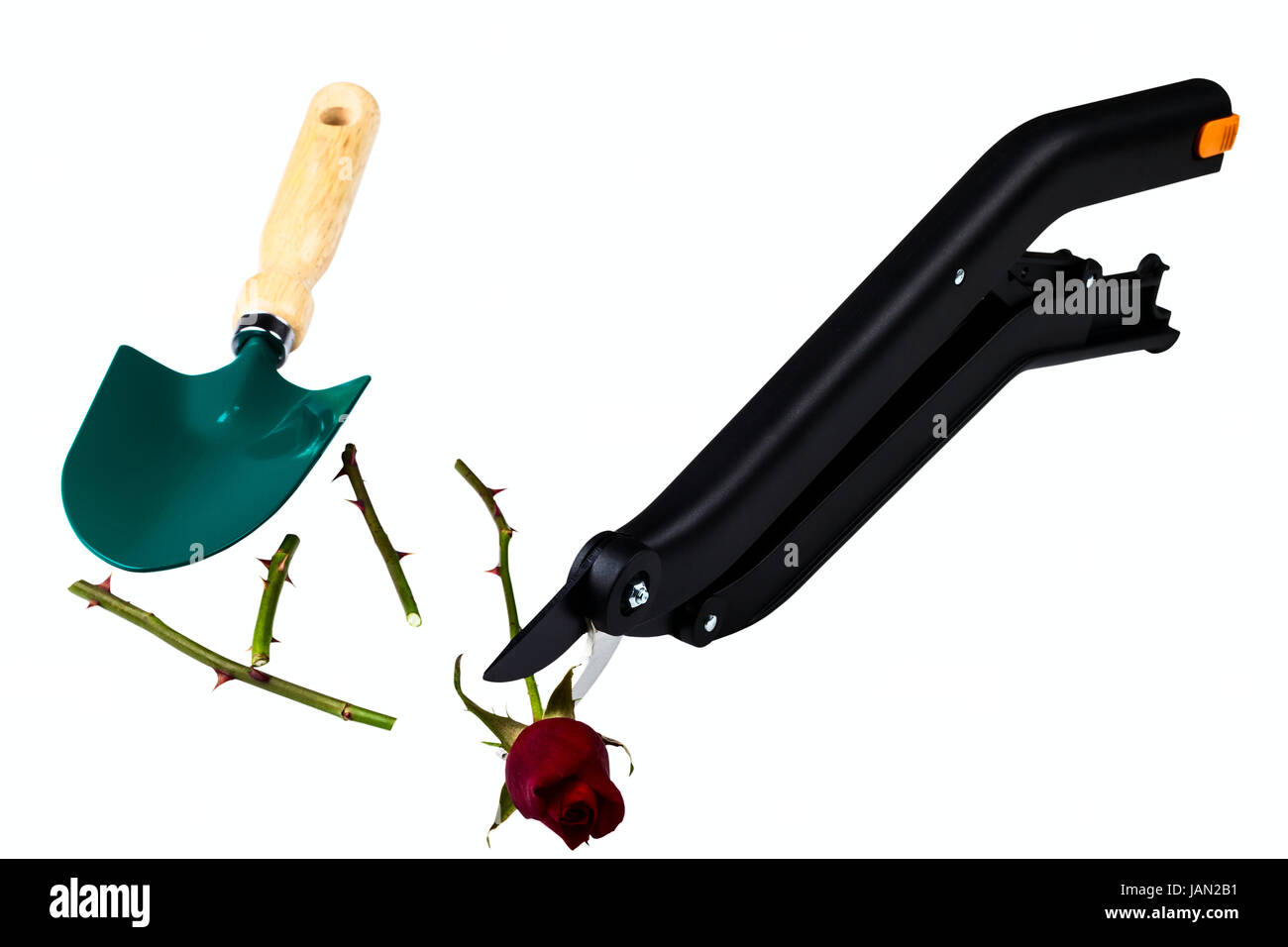 garden secateurs isolated on a white background Stock Photo - Alamy