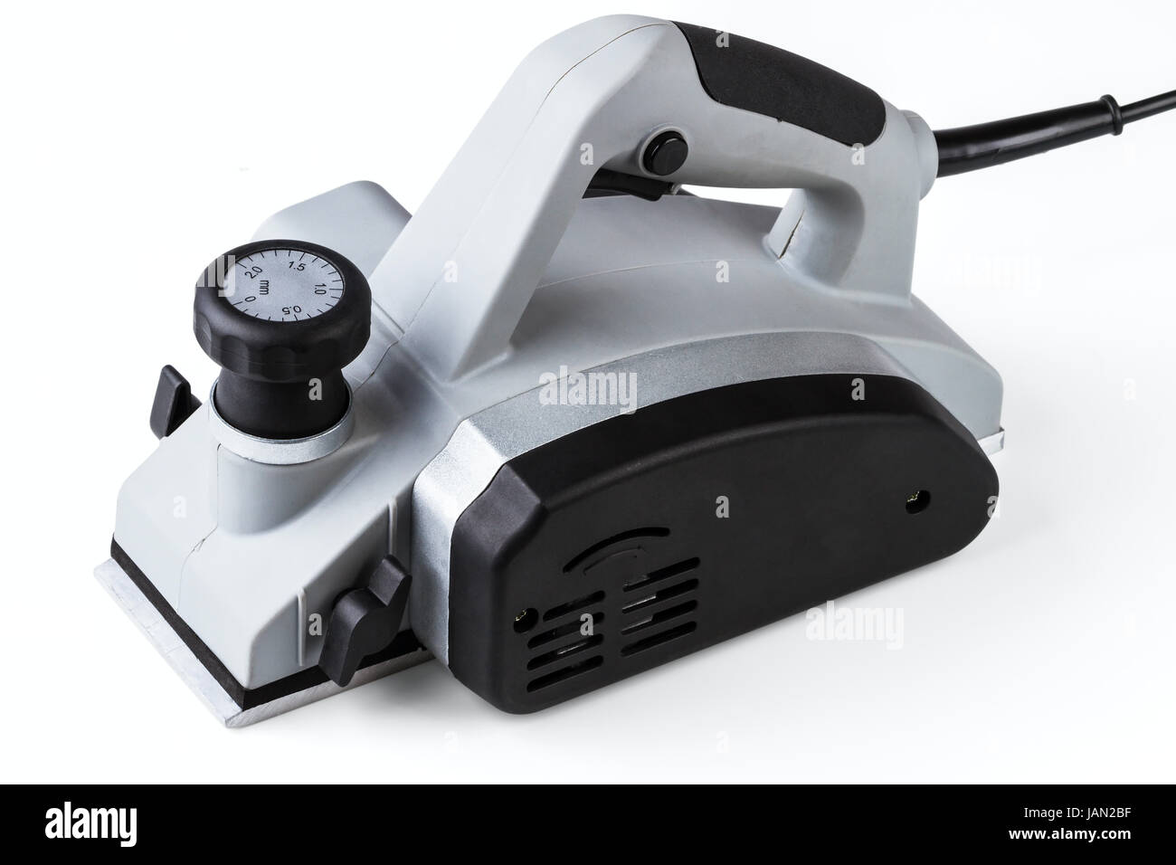 power planer isolated on a white background Stock Photo - Alamy