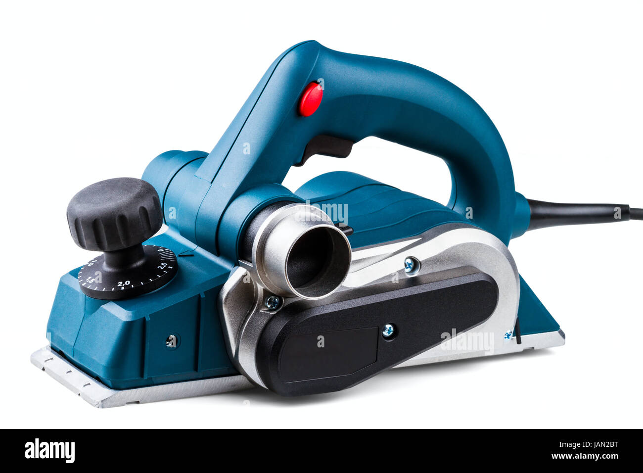 power planer isolated on a white background Stock Photo - Alamy