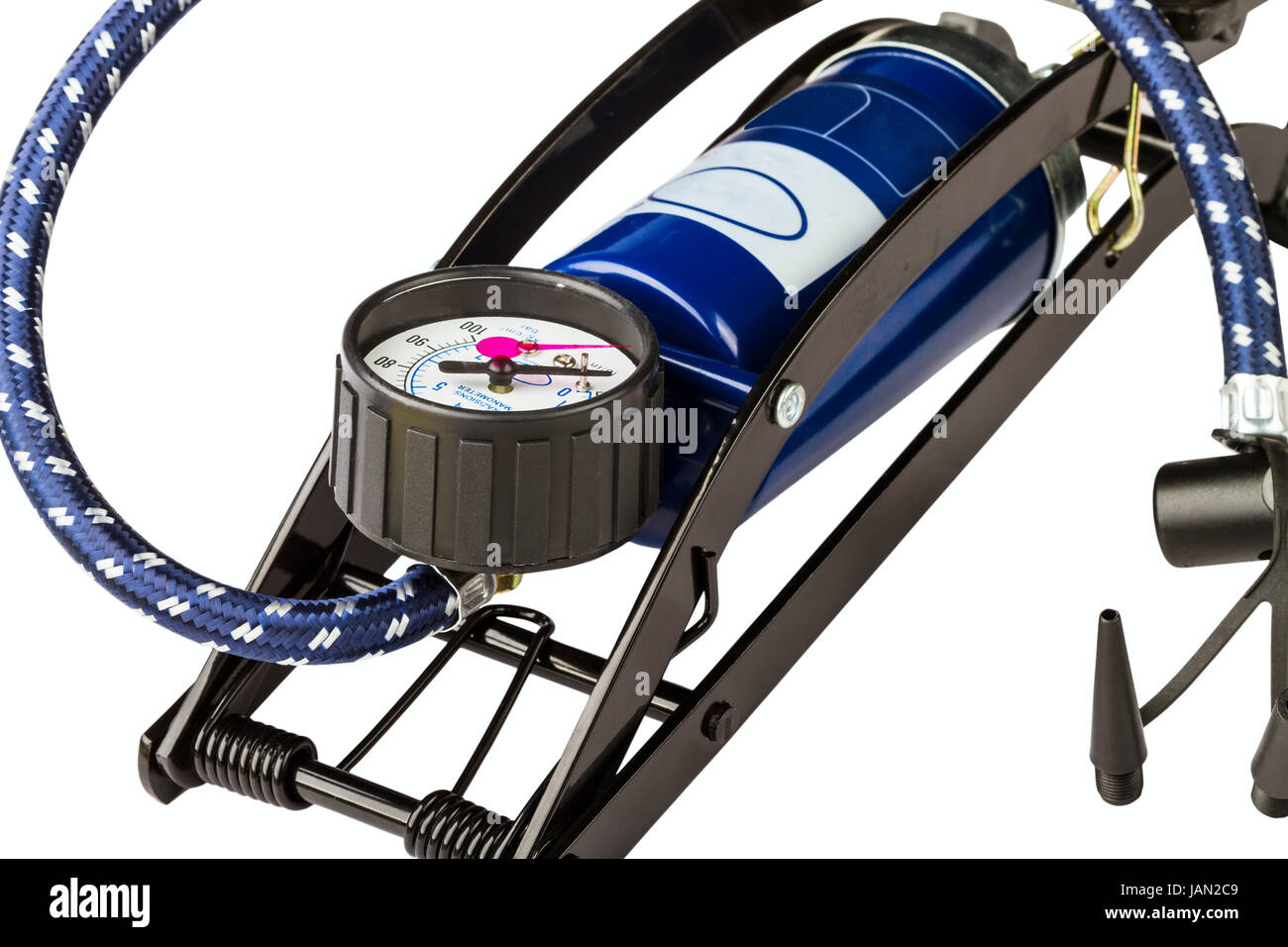inflating pump isolated on white background Stock Photo - Alamy