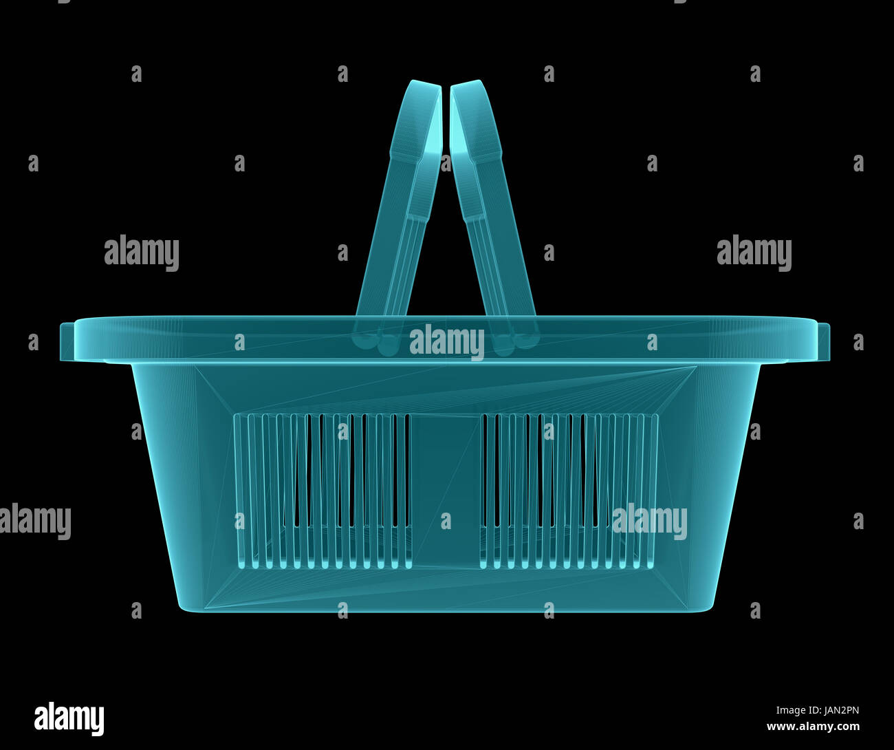 X-Ray Image of empty shopping basket Stock Photo - Alamy
