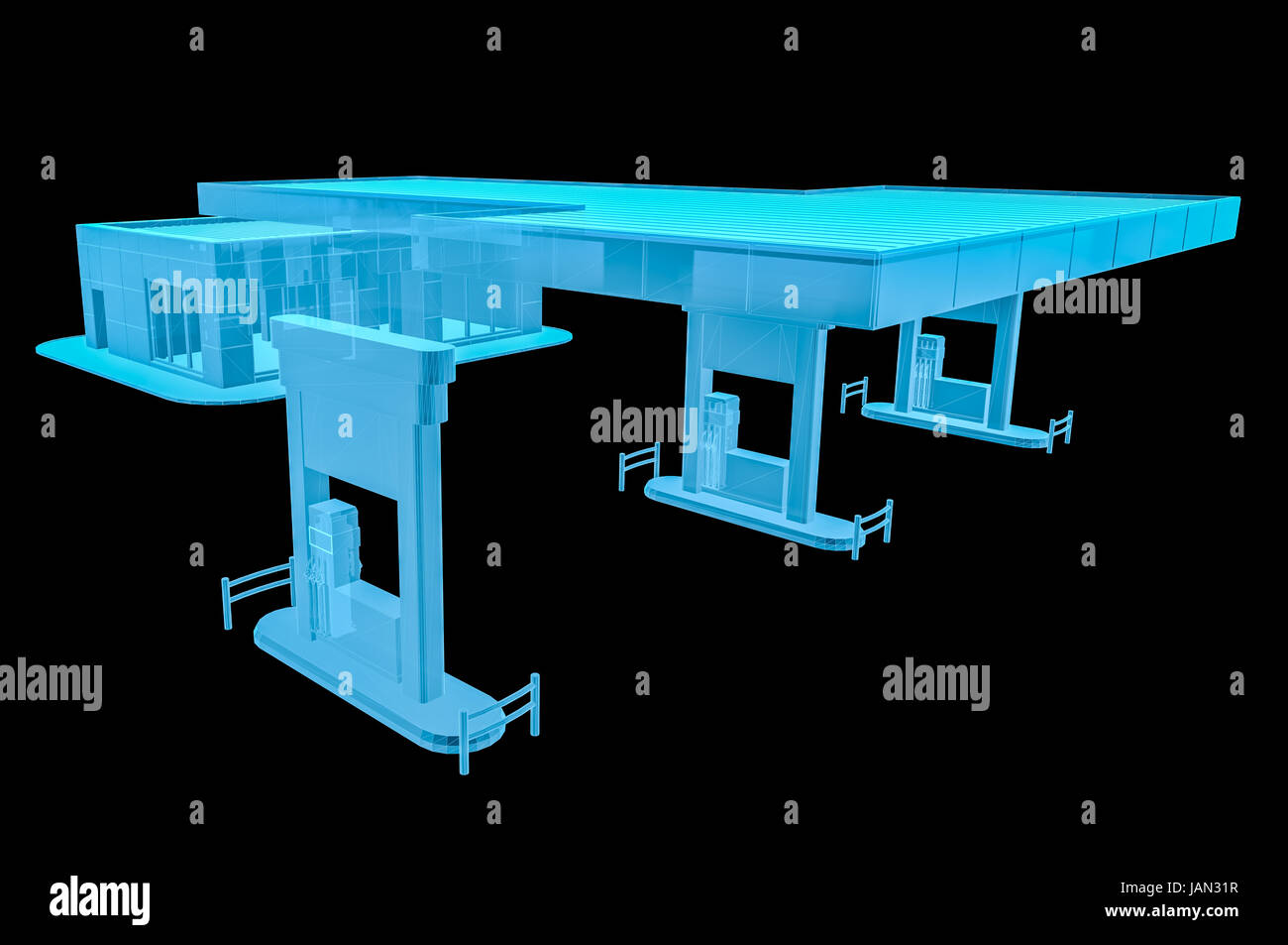 Gas Station. X-ray image Stock Photo - Alamy