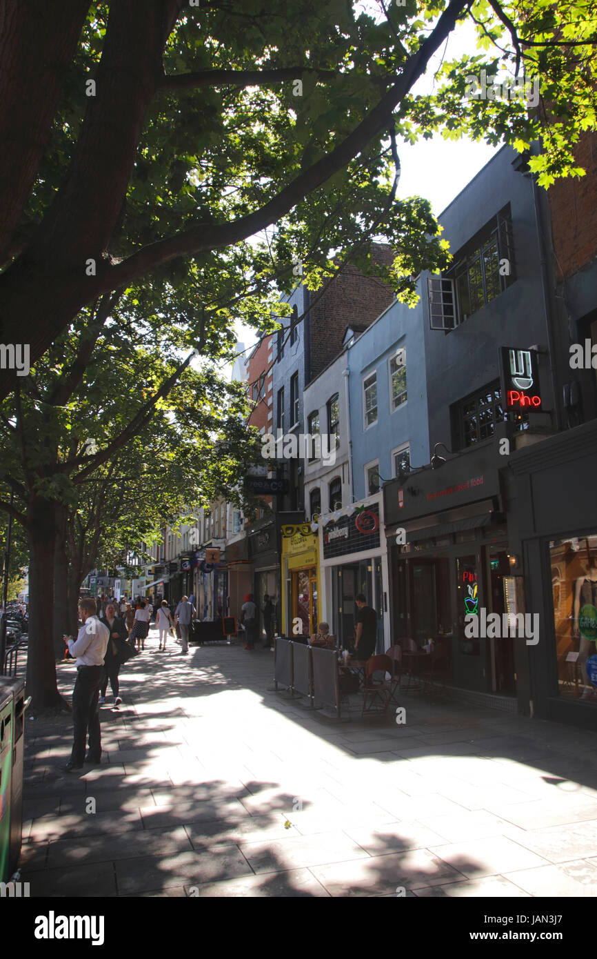 Shops along Upper Street Islington London Stock Photo - Alamy