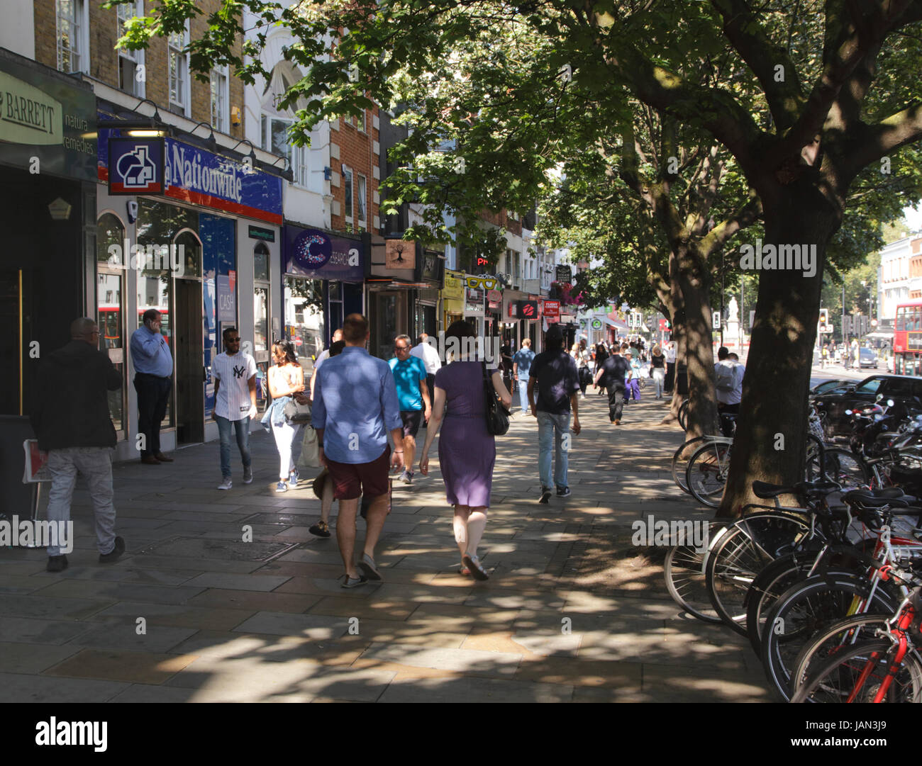 Shops along Upper Street Islington London Stock Photo - Alamy