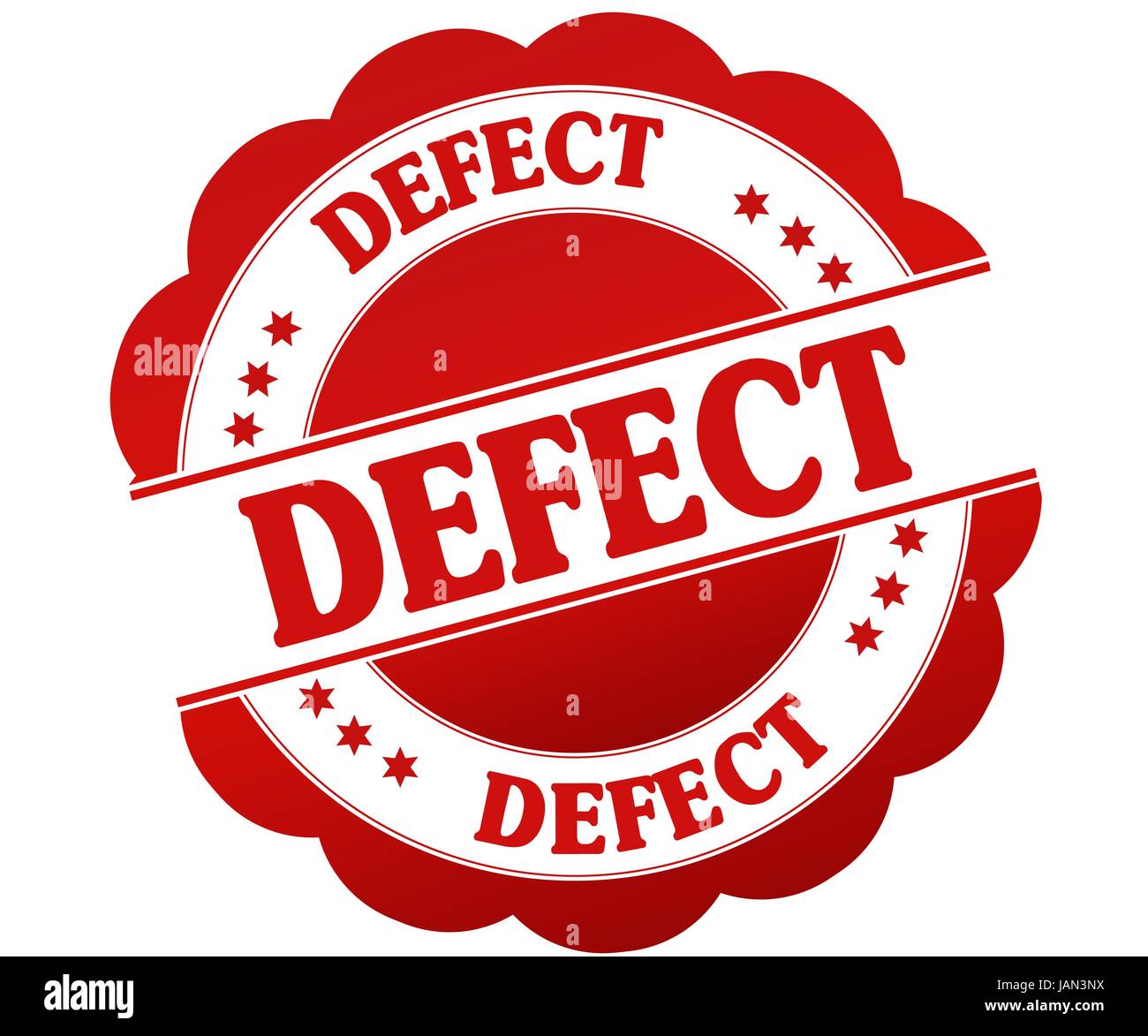 DEFECT red round rubber stamp. Illustration graphic concept Stock Photo ...