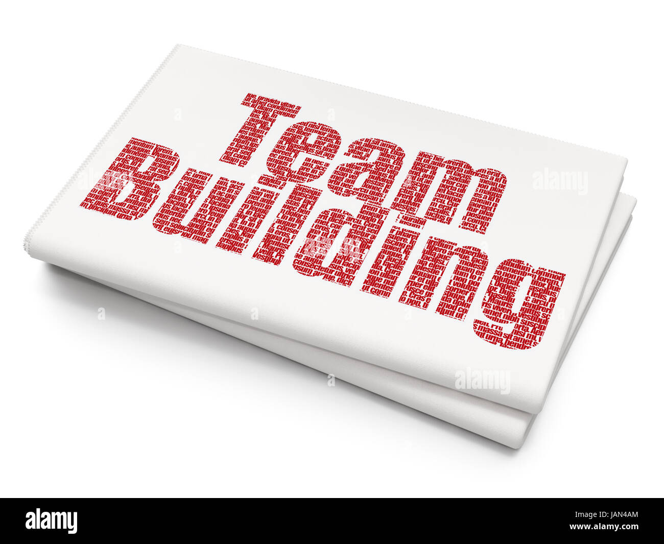 Business concept: Pixelated red text Team Building on Blank Newspaper ...