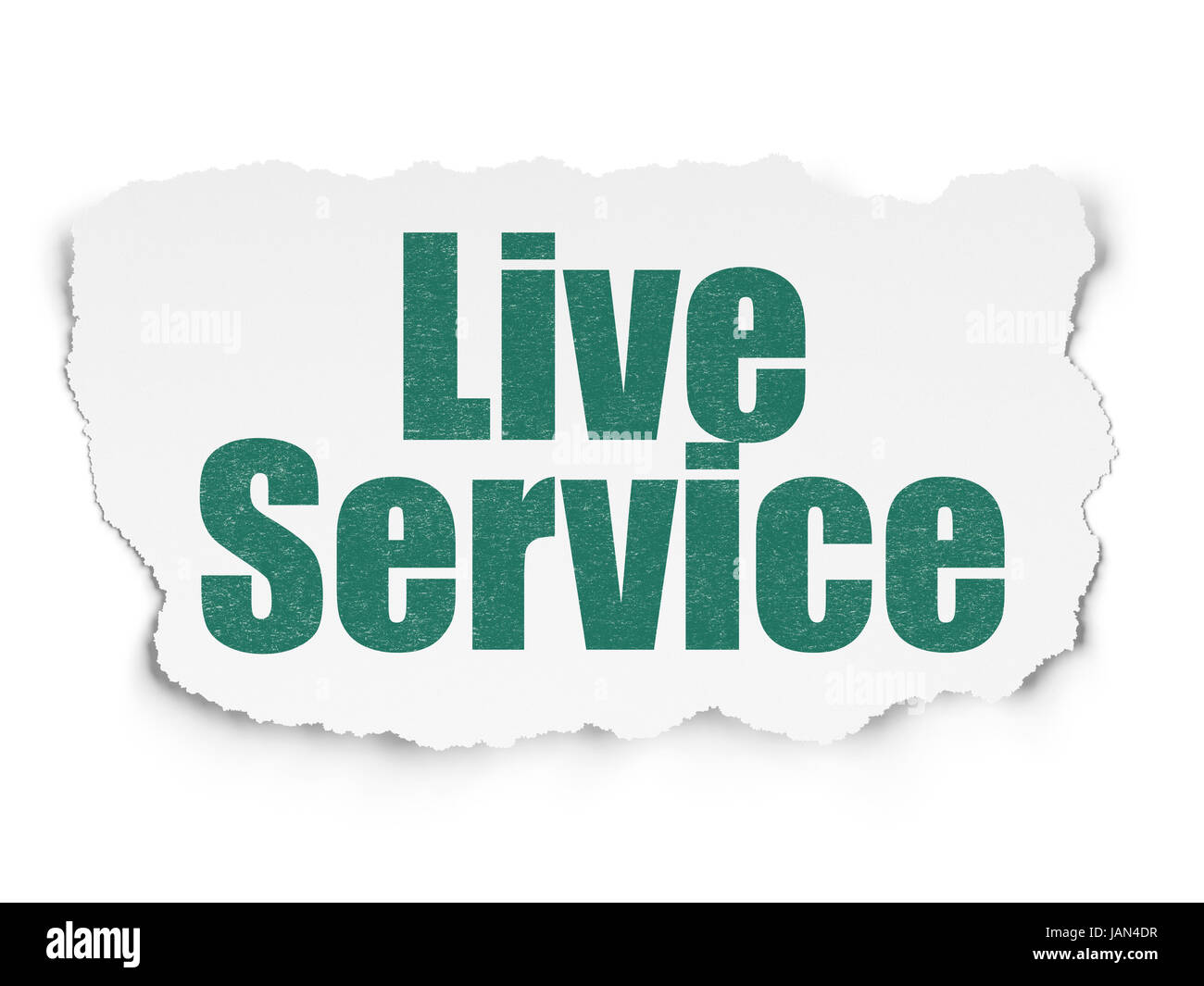 Finance concept: Painted green text Live Service on Torn Paper background with Binary Code Stock ...