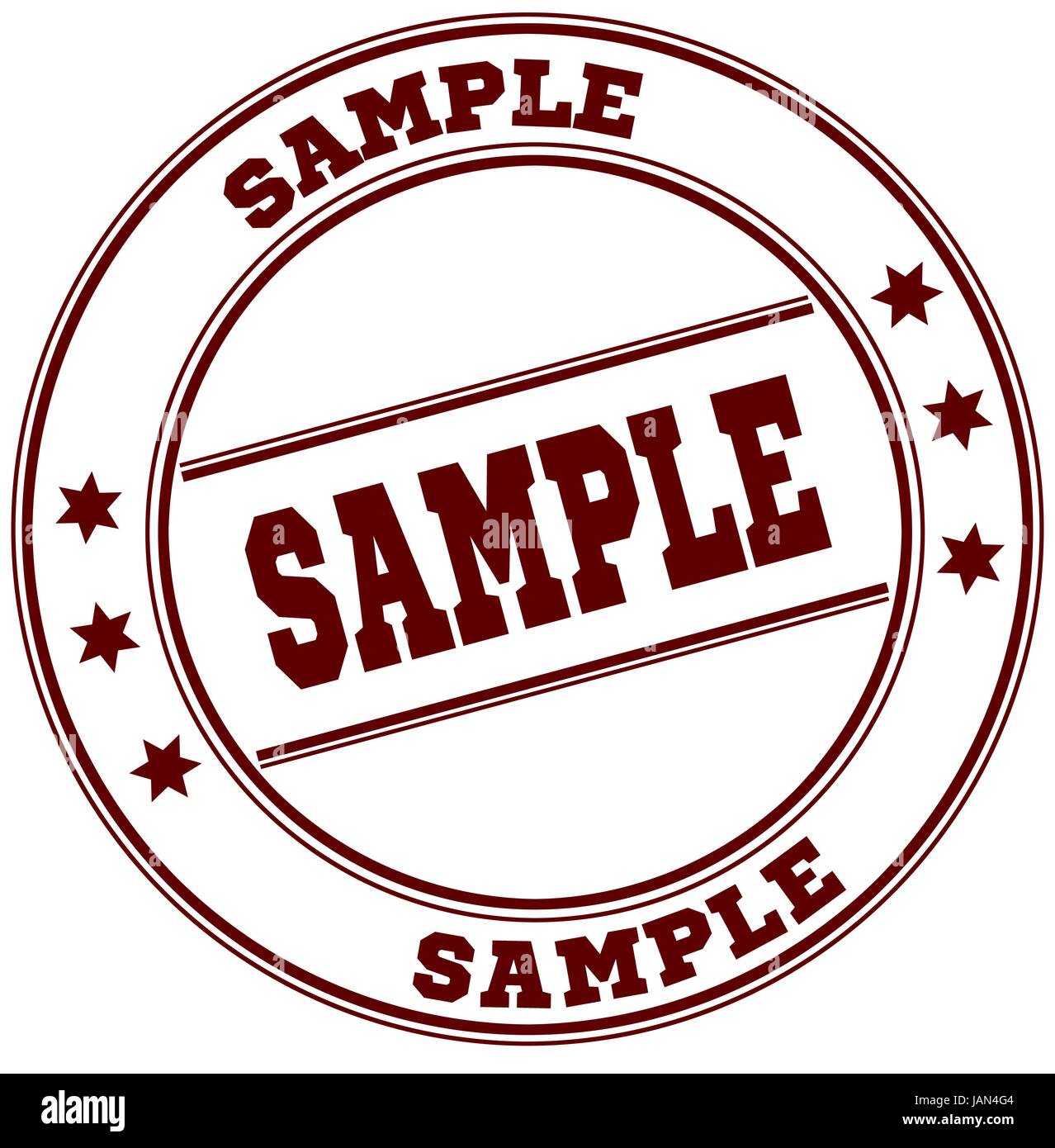 SAMPLE simple red stamp. Illustration graphic concept Stock Photo - Alamy