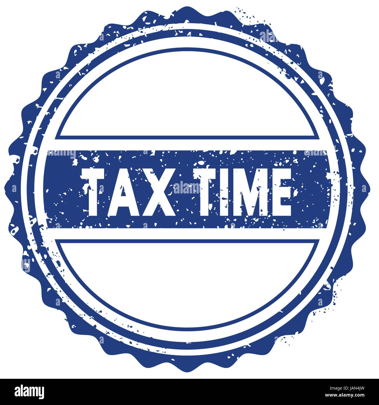 TAX TIME stamp. sticker. seal. blue round grunge vintage ribbon sign ...