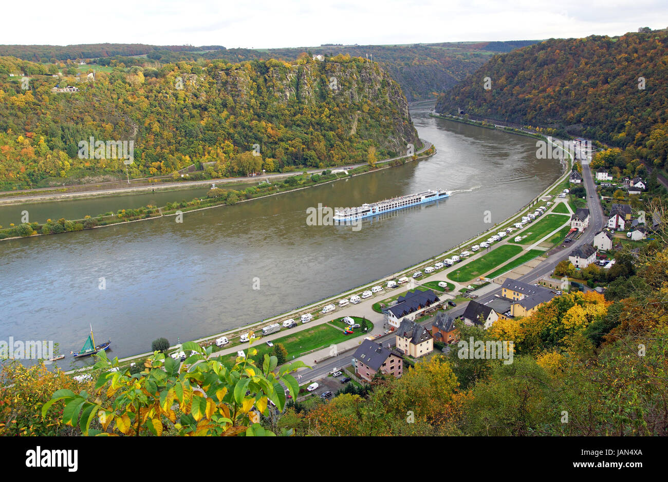 Loreley Rock at the Rhine River - Germany Stock Photo - Alamy
