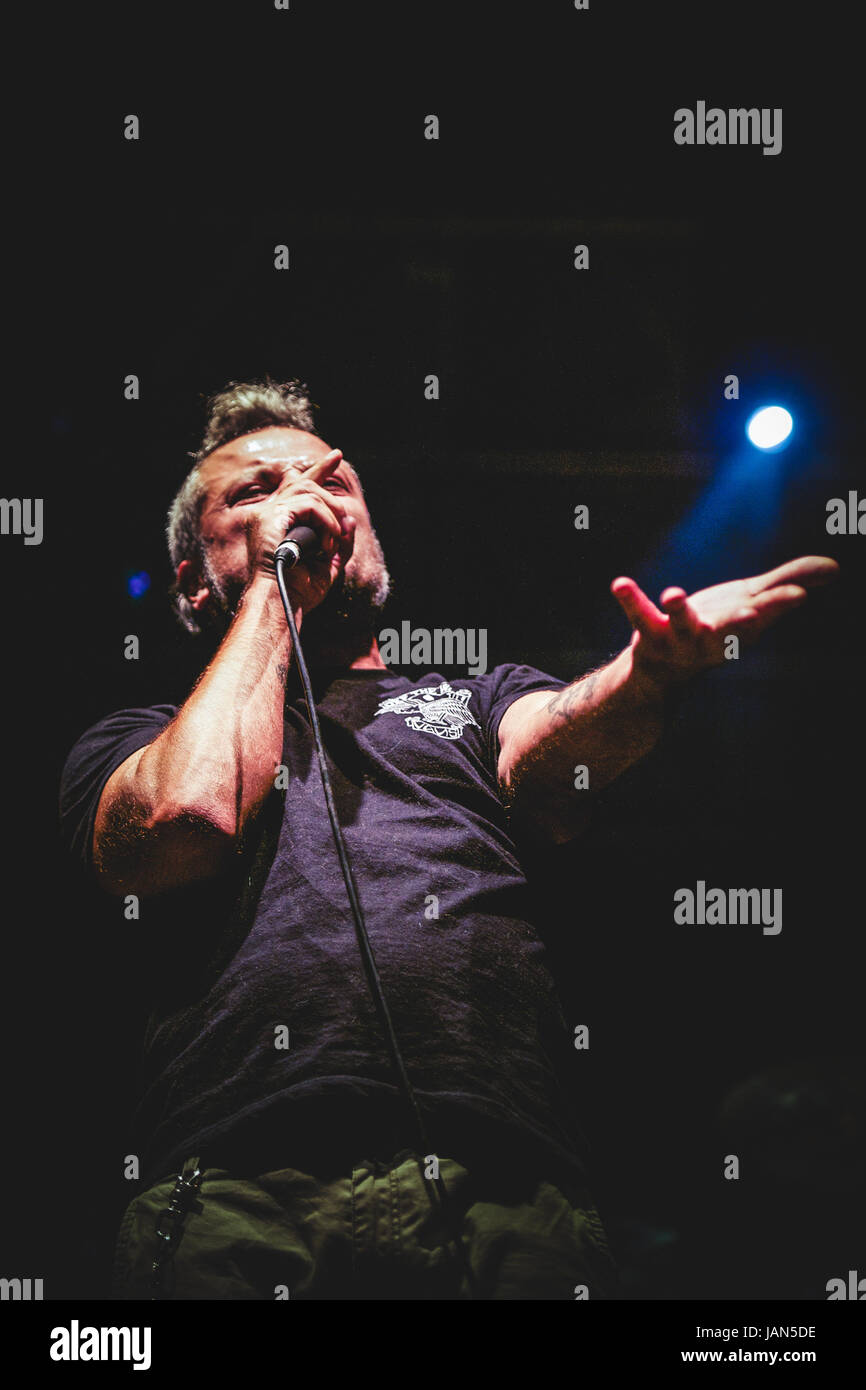 The Italian heavy metal band Extrema performing live on stage at the ...