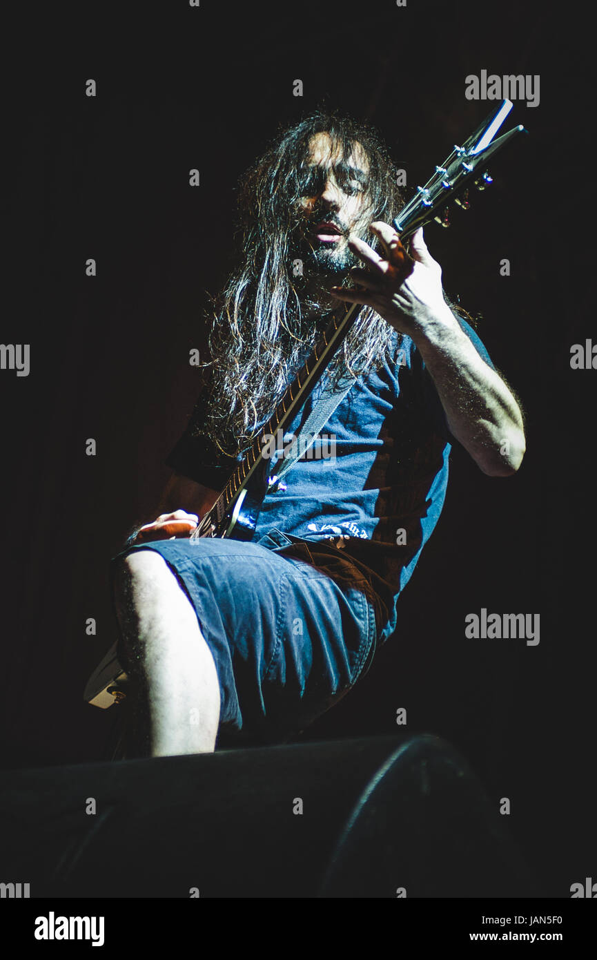 The Italian heavy metal band Extrema performing live on stage at the ...