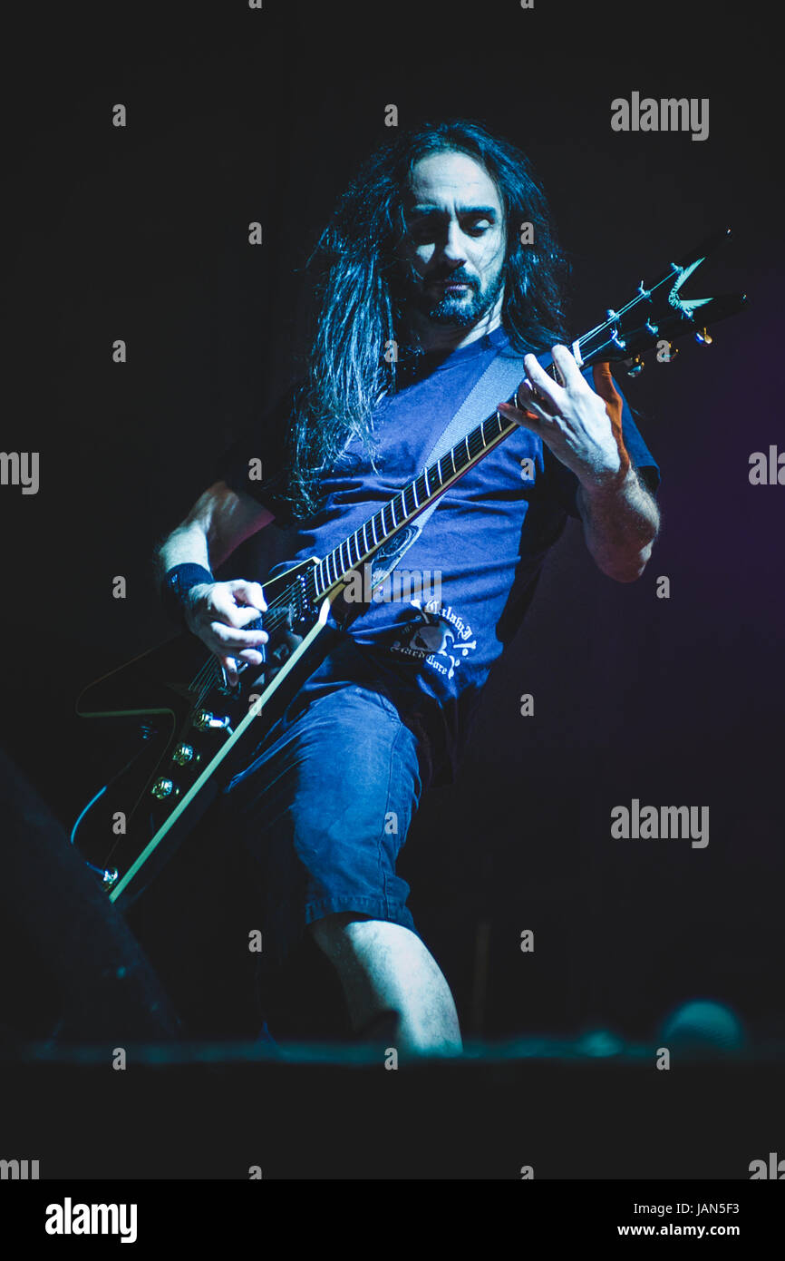 The Italian heavy metal band Extrema performing live on stage at the ...