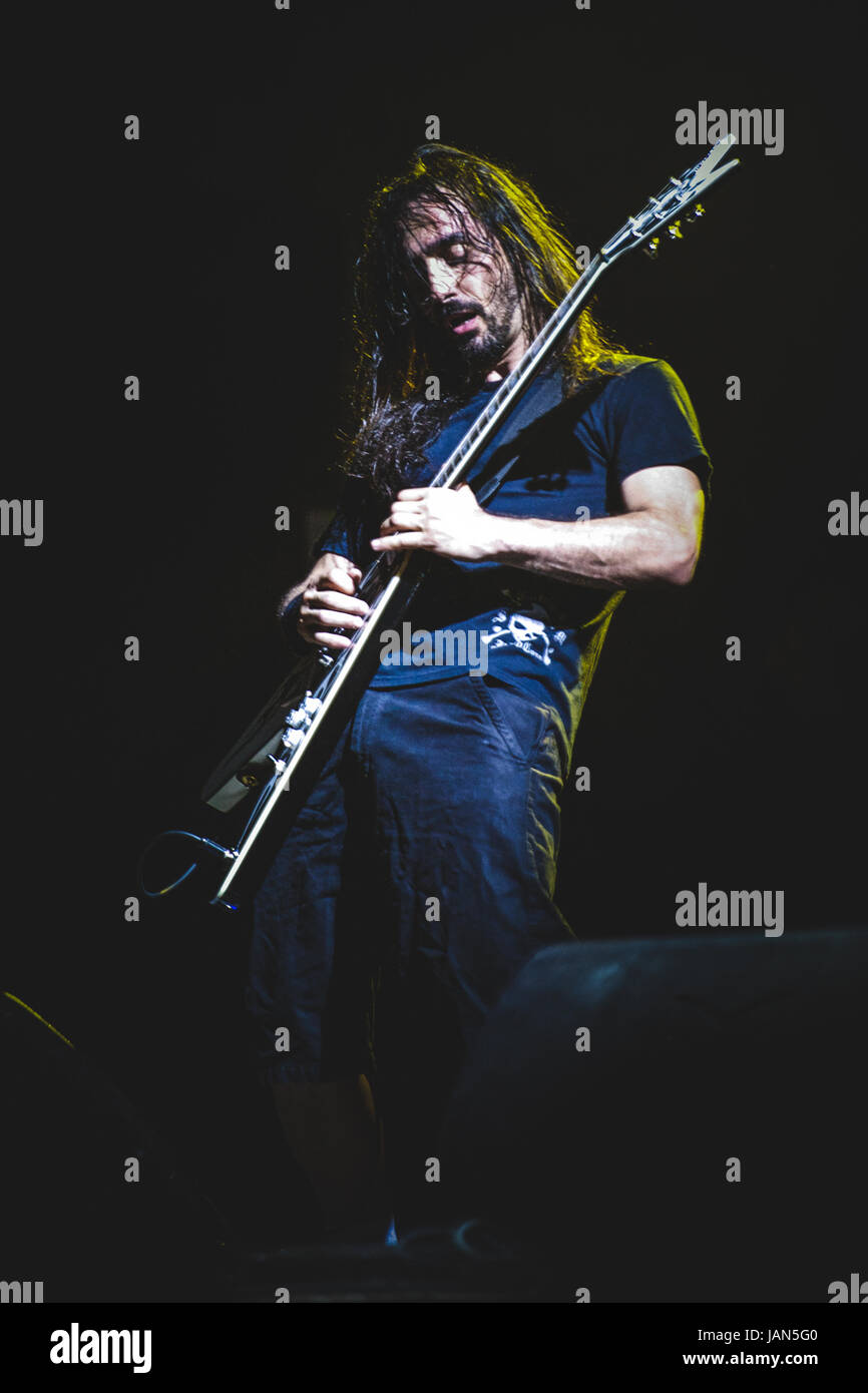 The Italian heavy metal band Extrema performing live on stage at the ...