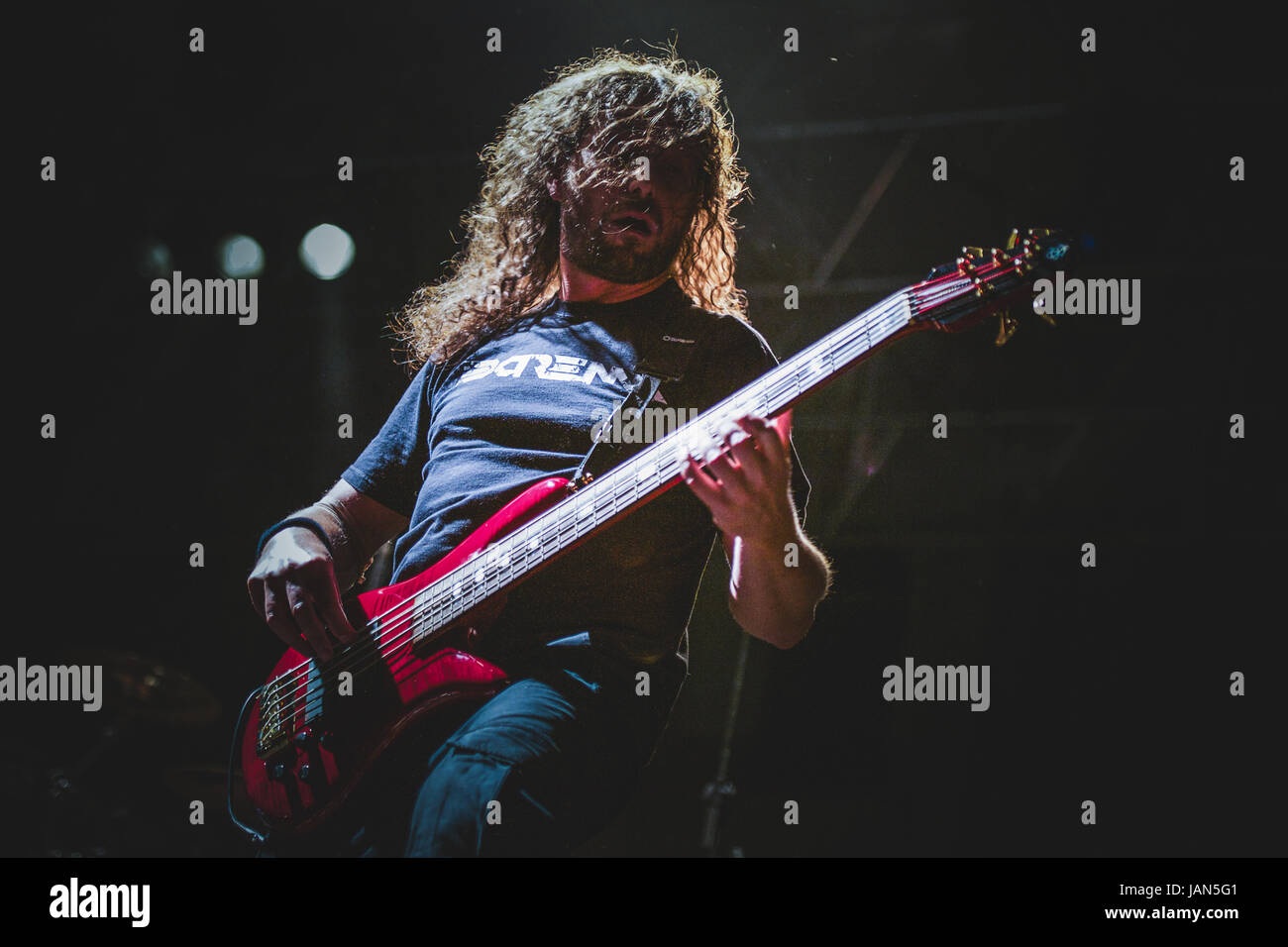 The Italian heavy metal band Extrema performing live on stage at the ...