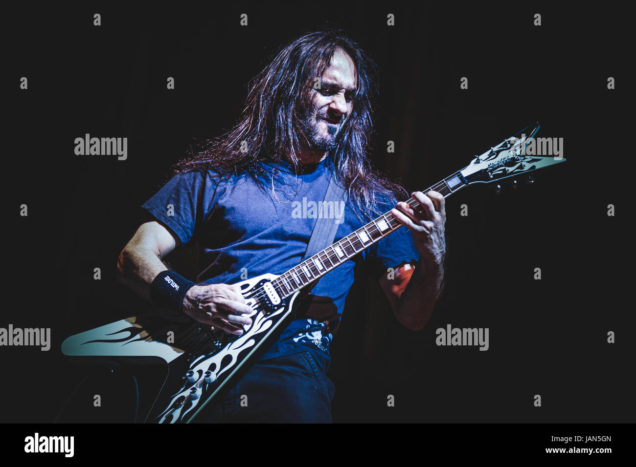 The Italian heavy metal band Extrema performing live on stage at the ...