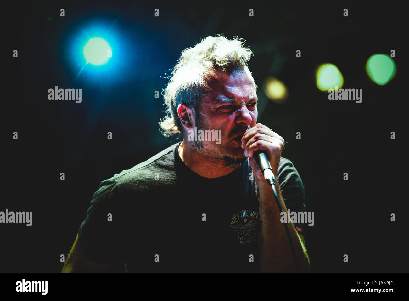 The Italian heavy metal band Extrema performing live on stage at the ...