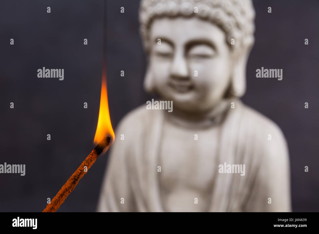 zen - smoke meditation with buddha Stock Photo - Alamy