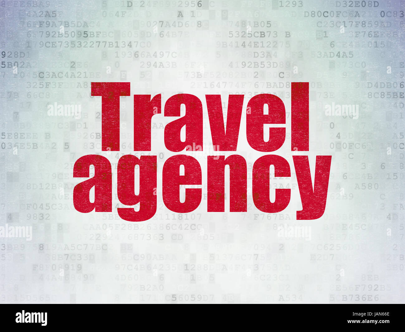 Travel concept: Painted red word Travel Agency on Digital Data Paper ...