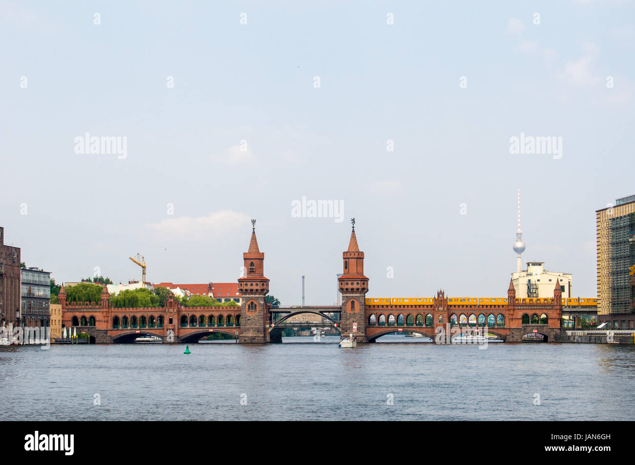 view of the Oberbaum bridge in Berlin Stock Photo - Alamy