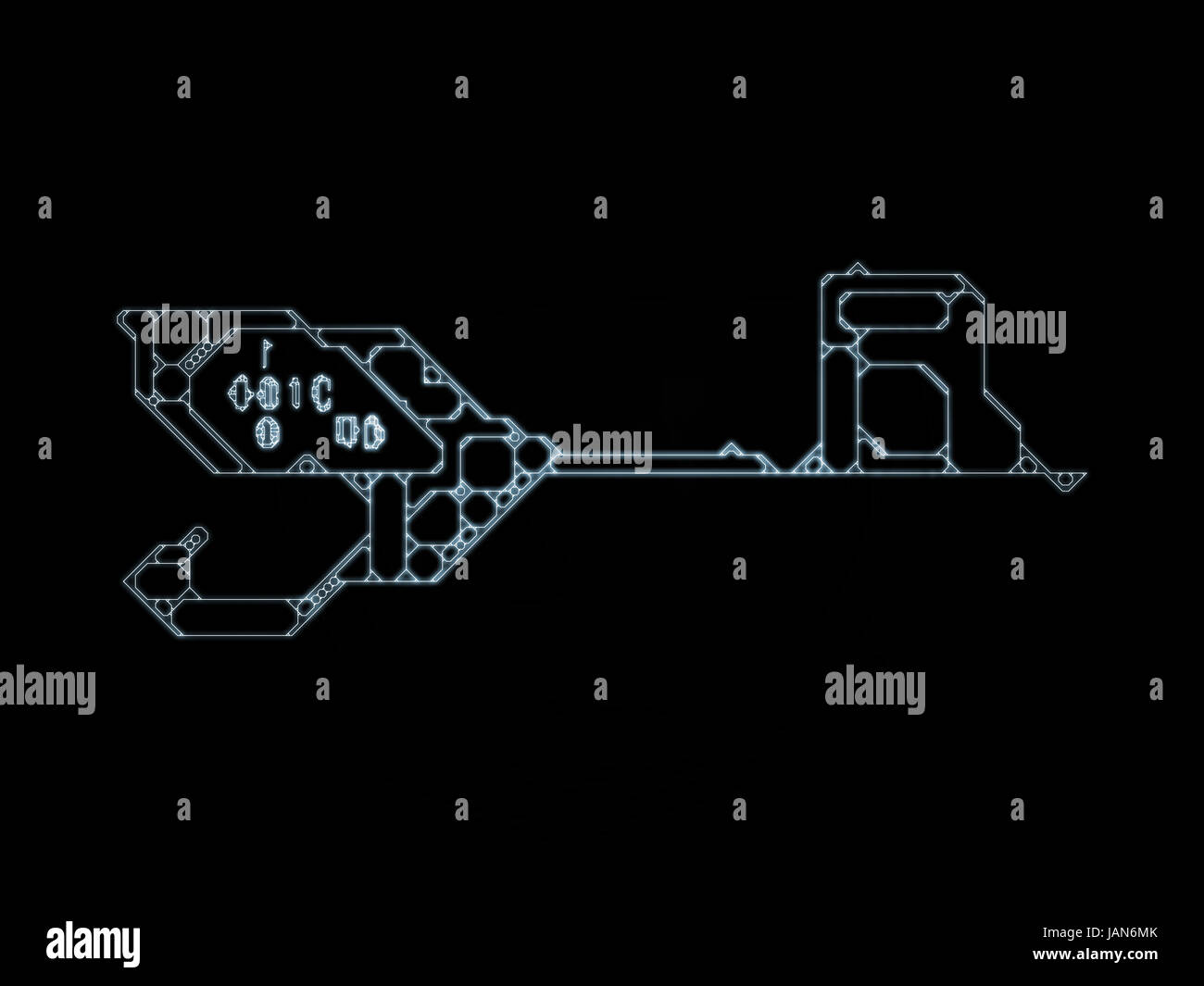 Encryption Key series. Background design of stylized key and number ...