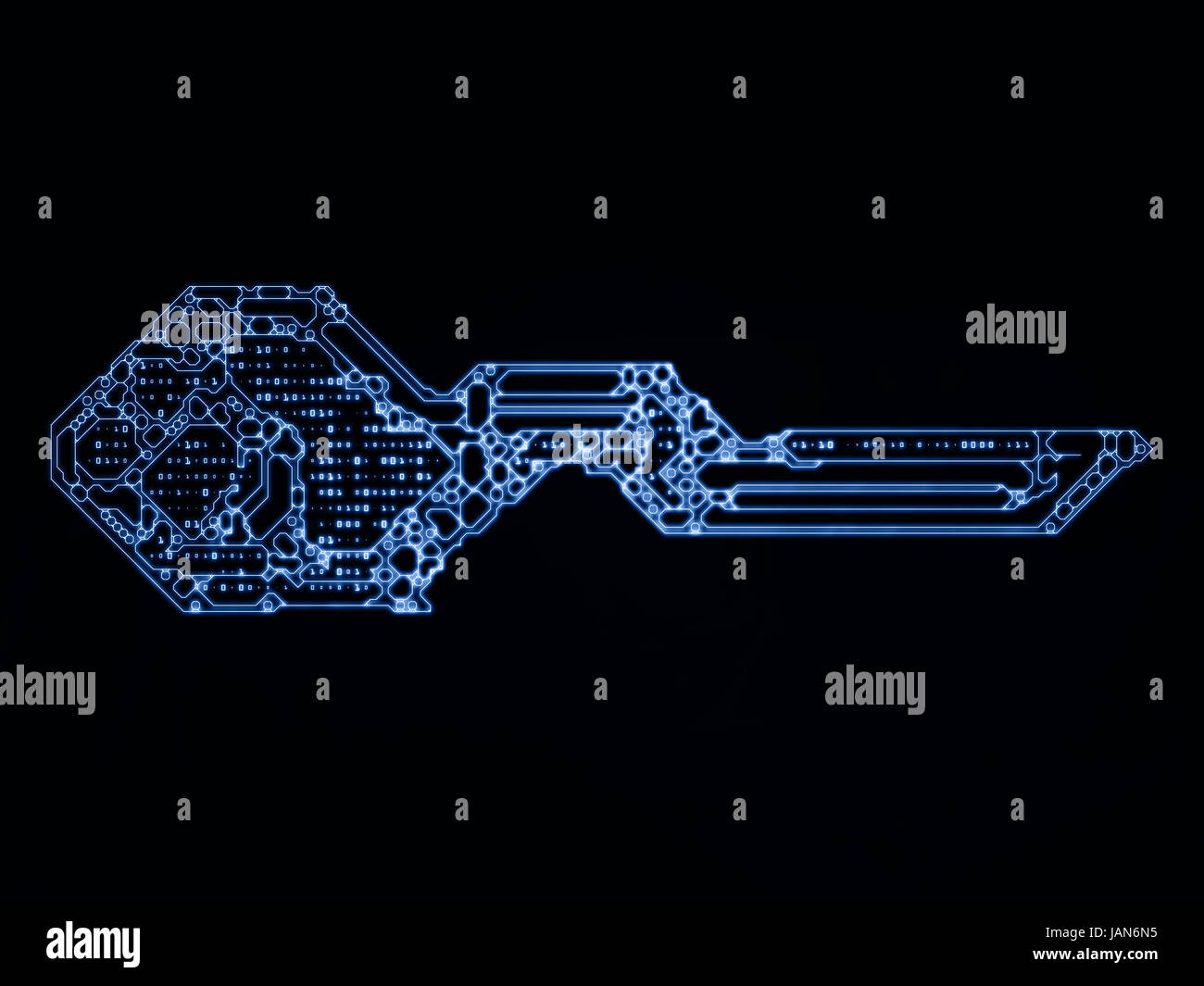 Encryption Key series. Interplay of stylized key and number symbols on ...