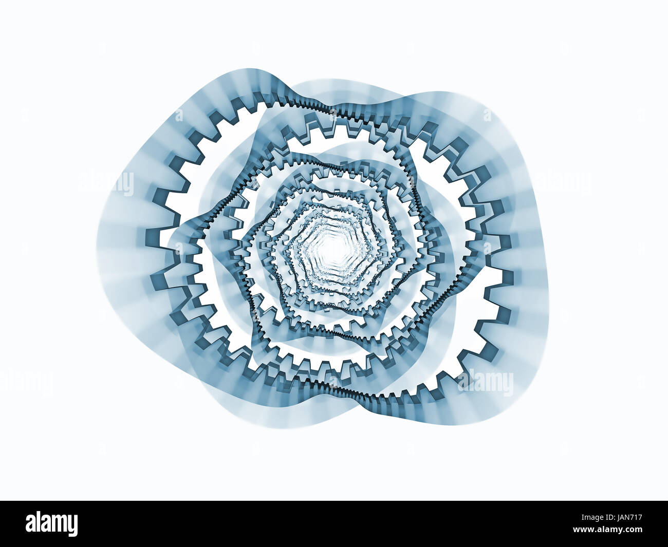 Blue Gears series. Background of blue fractal gear elements for your ...