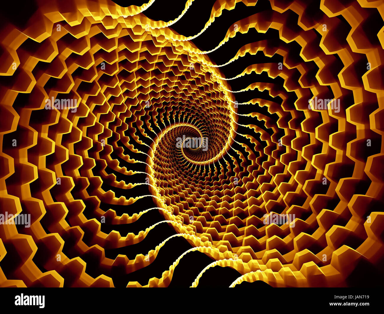 Golden Gears series. Background of golden fractal gear elements for ...