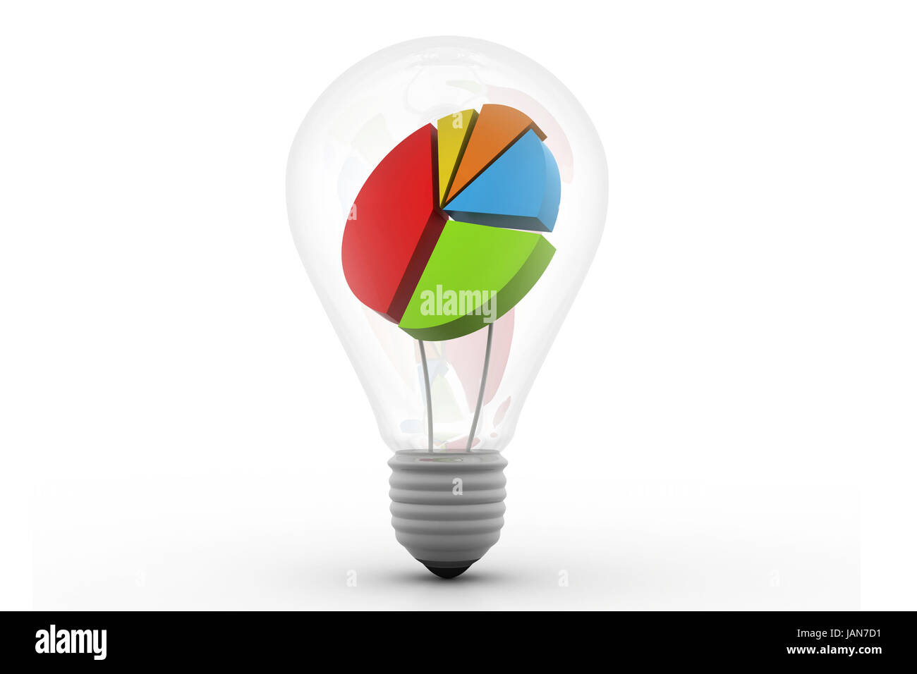 Business graph in light bulb.(business idea Stock Photo - Alamy