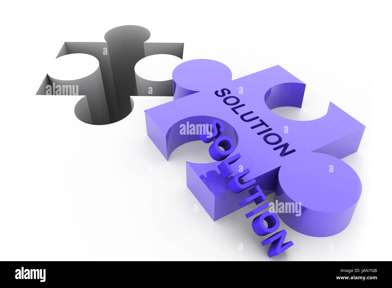 Jigsaw Puzzle solution Stock Photo - Alamy