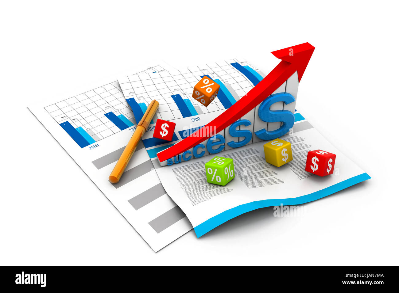 Business success graph on chart Stock Photo - Alamy