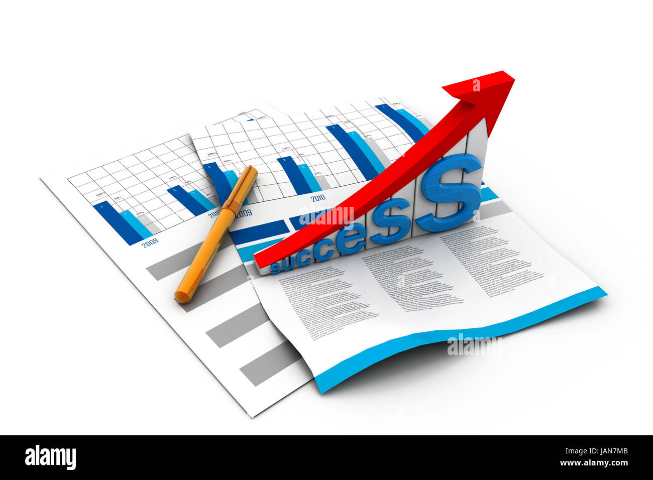 Business success graph on chart Stock Photo - Alamy