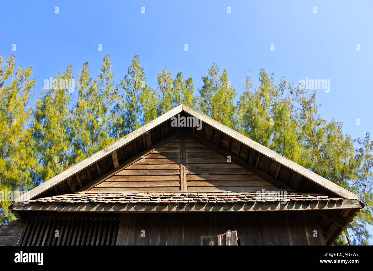 Details of Southern Thai house Gable roof Stock Photo - Alamy