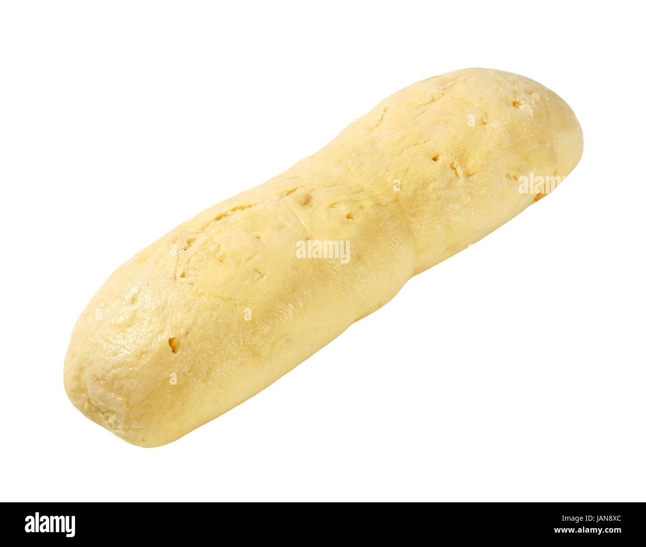 Loaf-shaped white bread dumpling ready to be sliced Stock Photo - Alamy