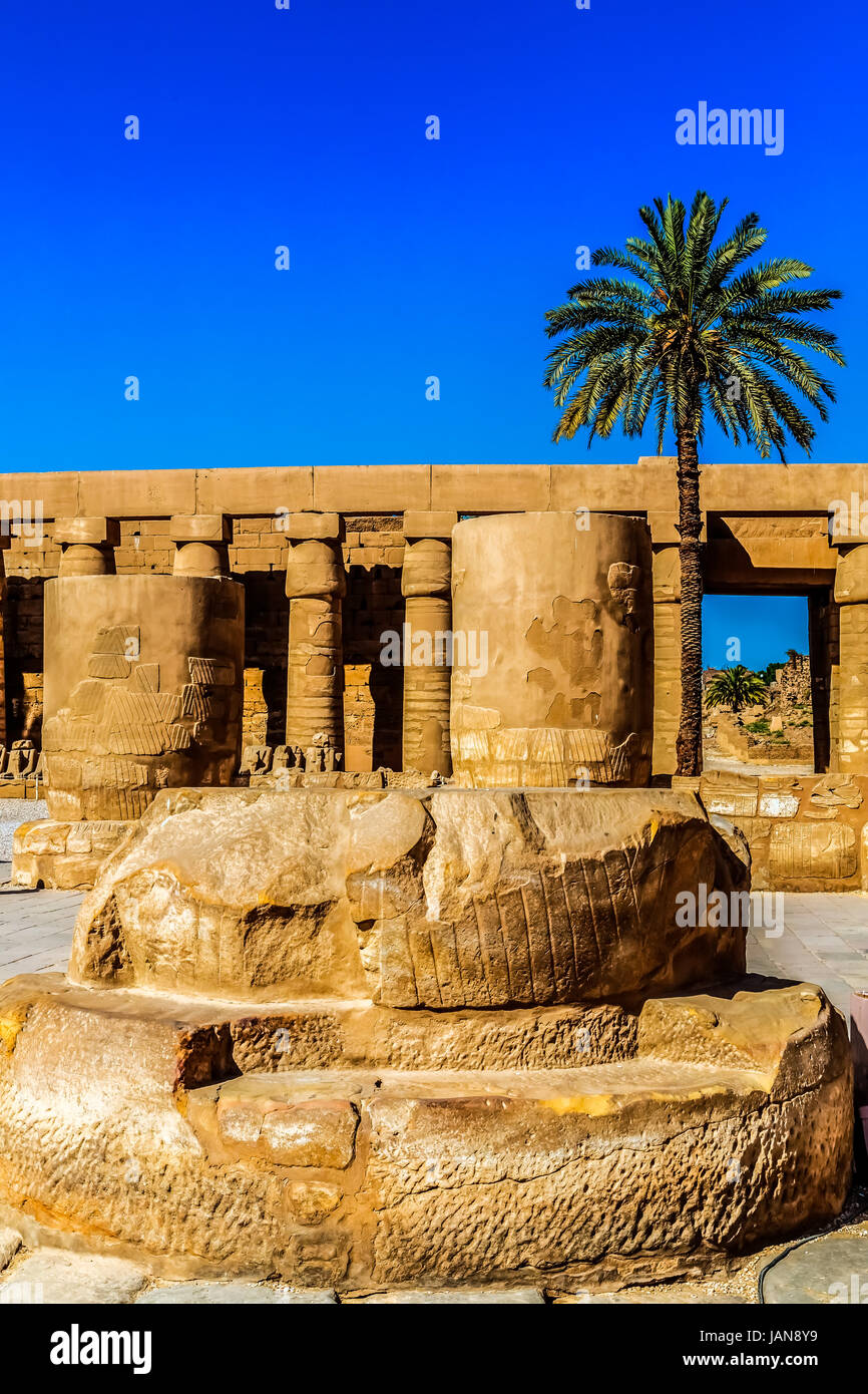 Ancient Pharaohs Temple of Karnak in Luxor Egypt Stock Photo - Alamy