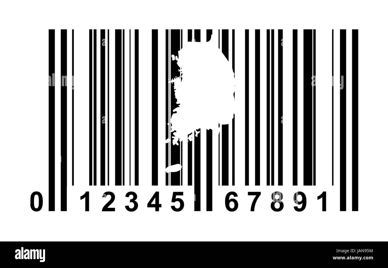 South Korea shopping bar code isolated on white background Stock Photo ...
