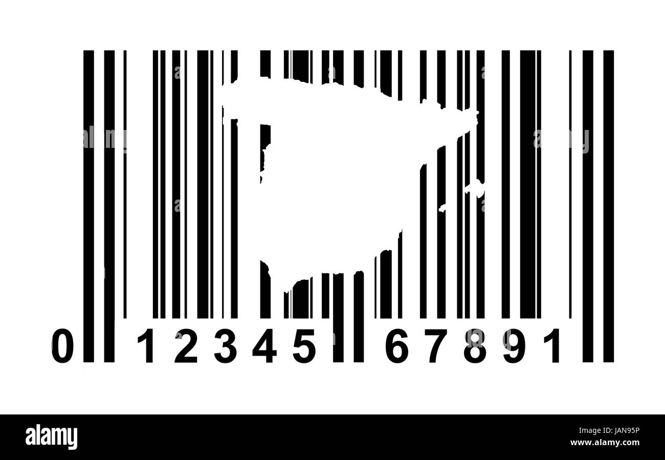 Spain shopping bar code isolated on white background Stock Photo - Alamy