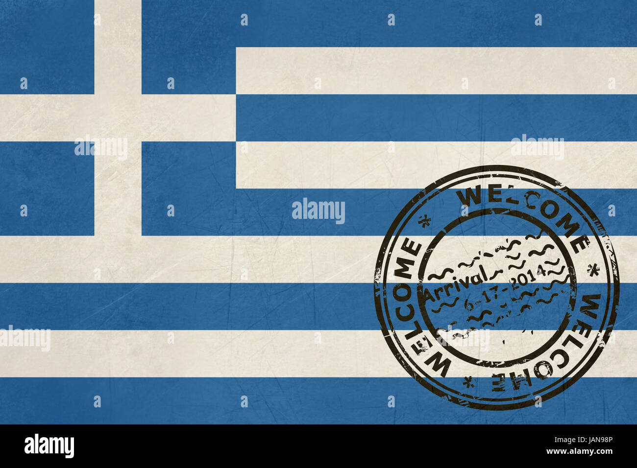 Greece passport stamp hi-res stock photography and images - Alamy
